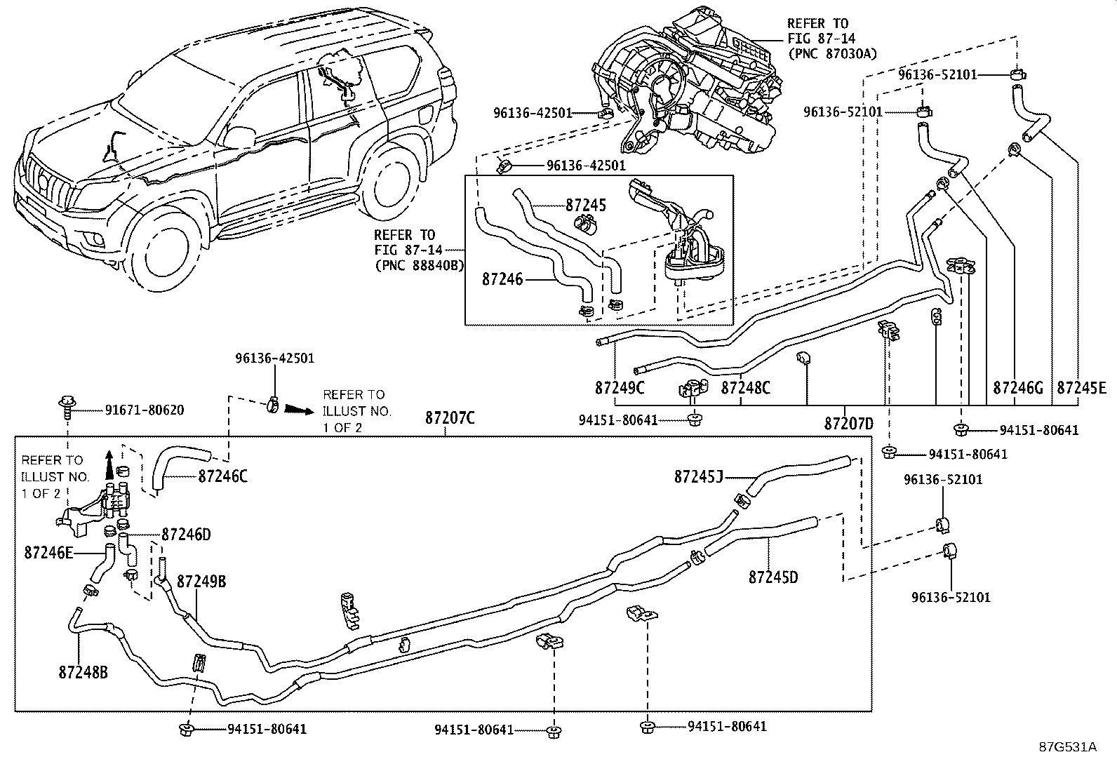 87245-60F00 Hose, Water Toyota | YoshiParts