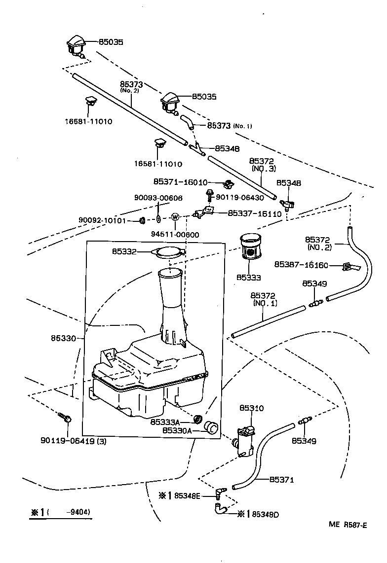 85316-10190 Cap, Windshield Washer Jar Toyota | YoshiParts