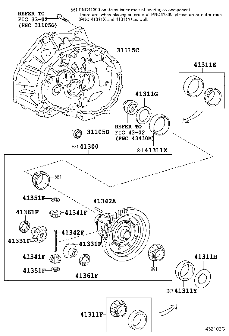 41341-12030 Pinion, Differential Toyota | YoshiParts