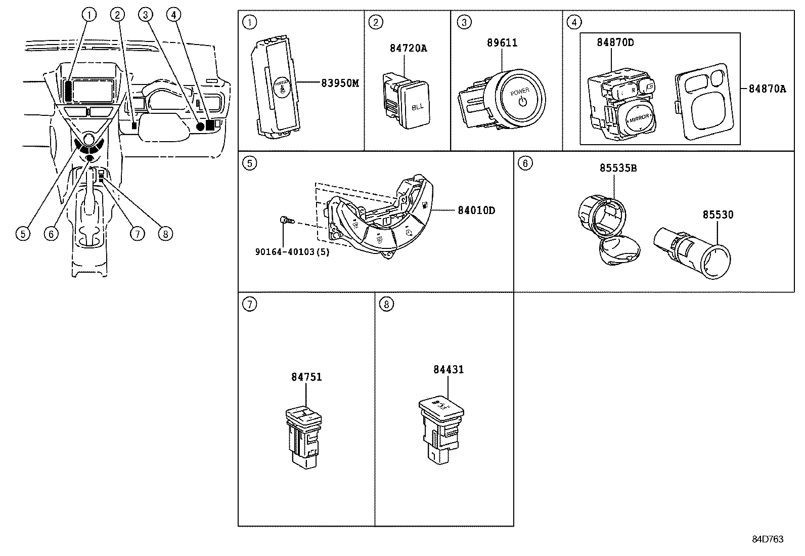 83950-74040 Lamp Assy, Telltale Toyota | YoshiParts