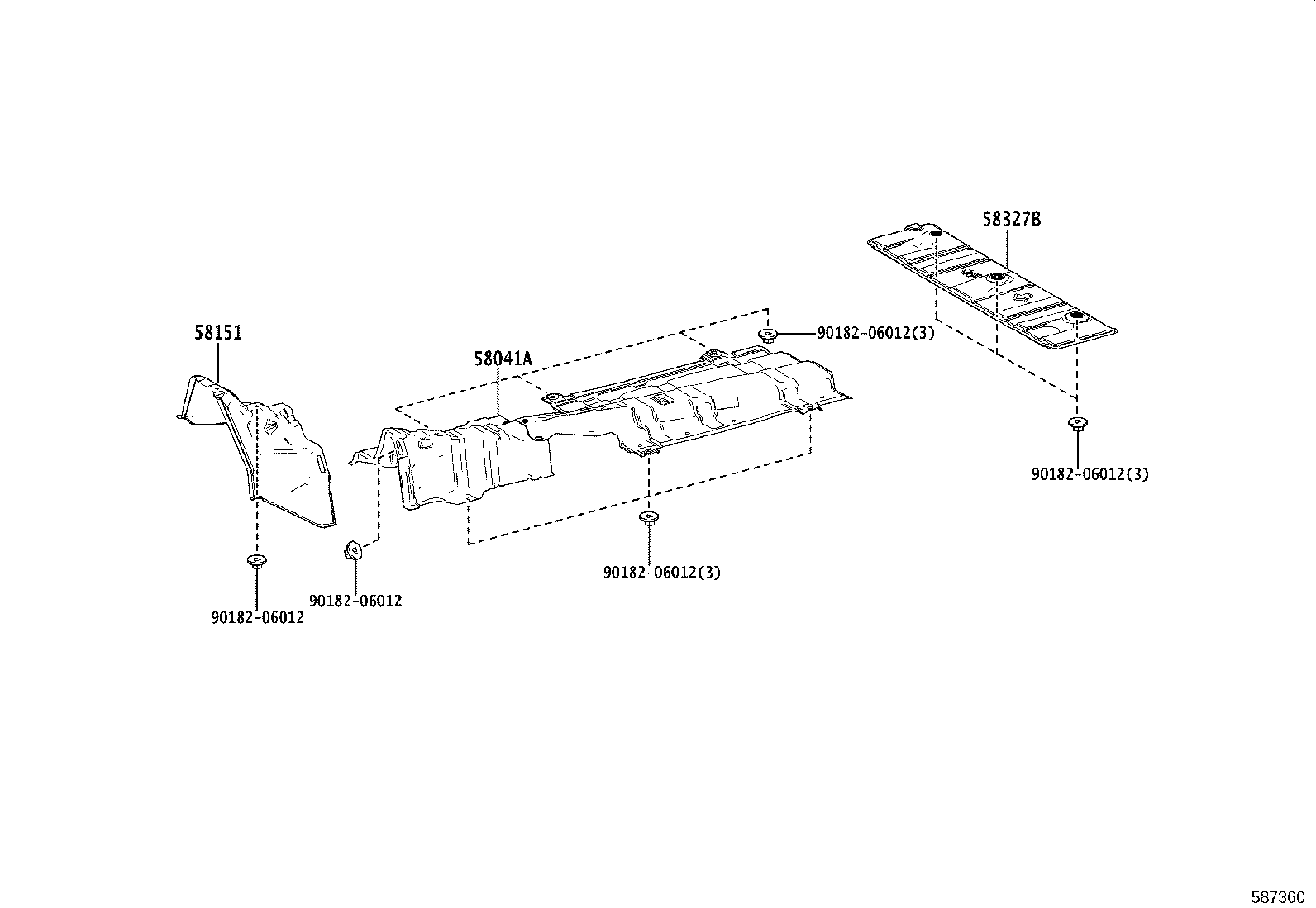 58327-K0020 Insulator, Main Muffler Heat Toyota | YoshiParts