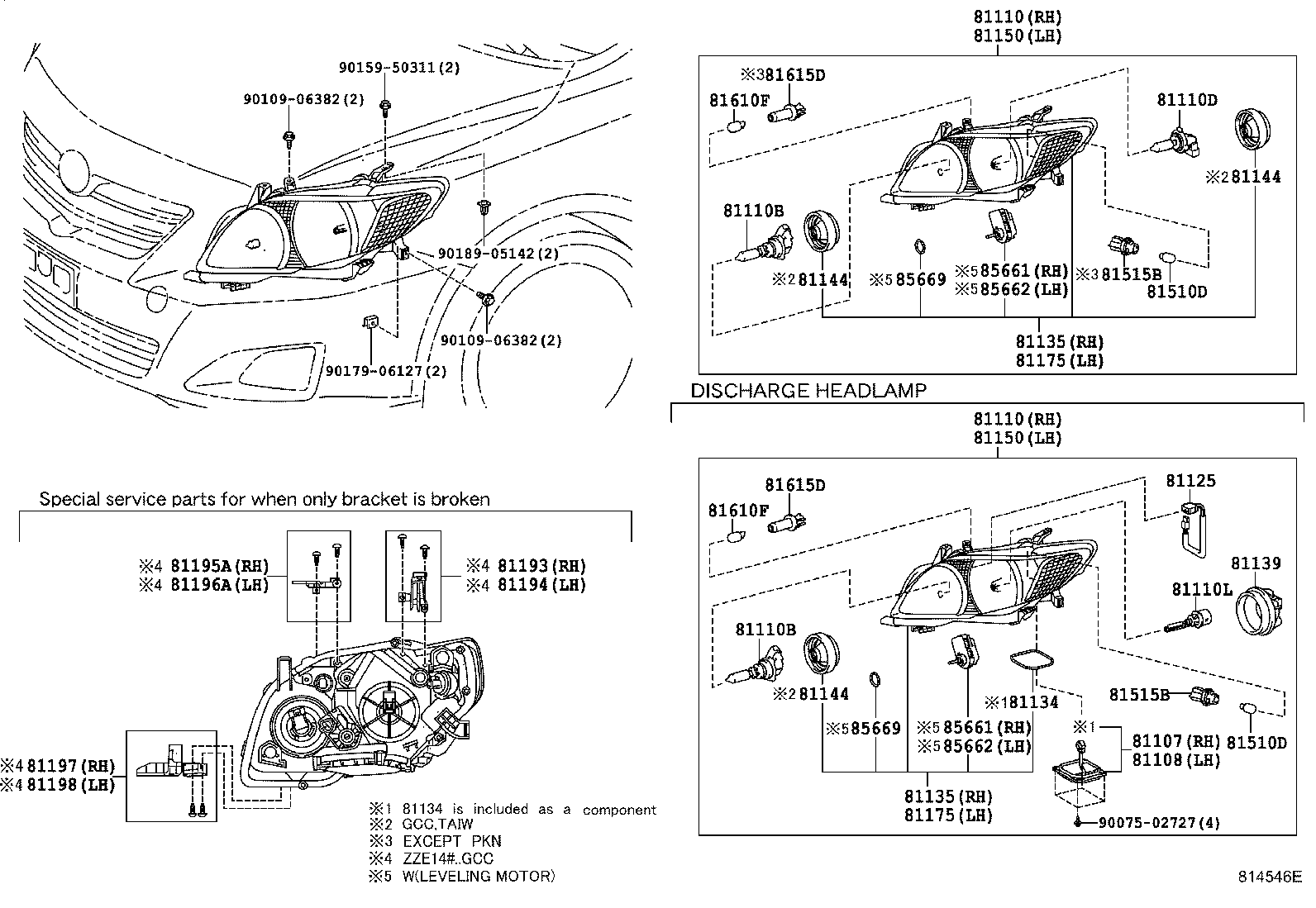 81145-02C80 Unit Assy, Headlamp, Rh Toyota | YoshiParts