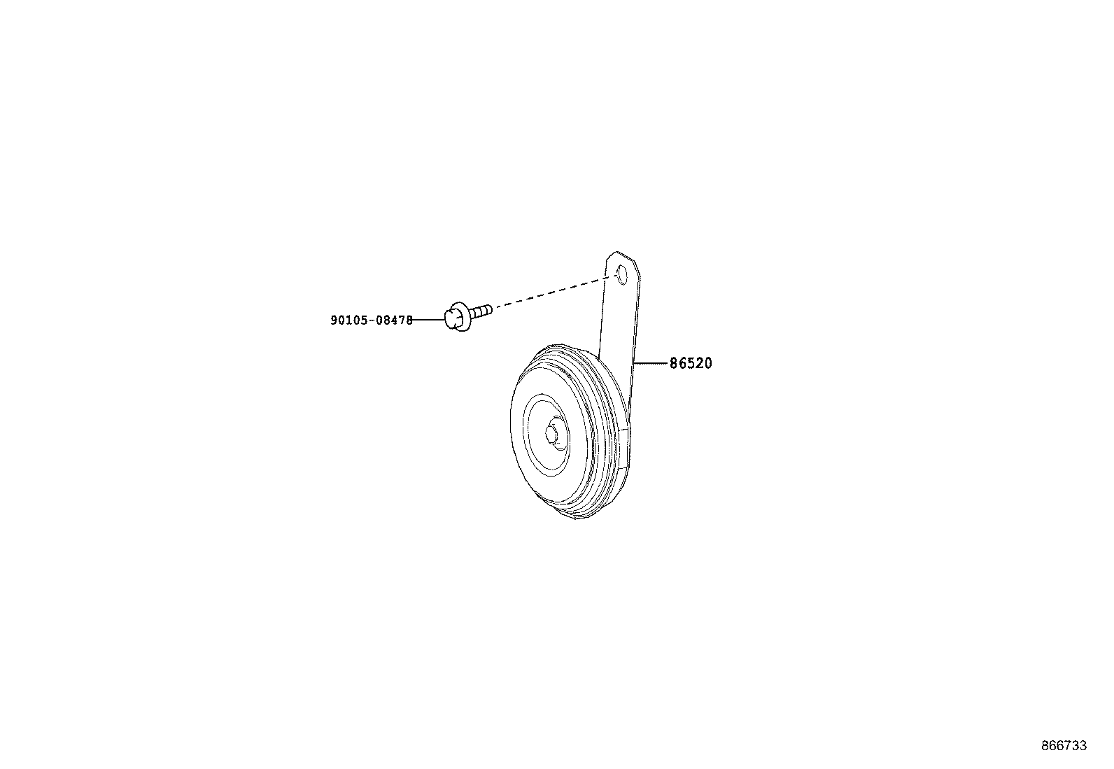 86520-10270 Horn Assy, Low Pitched Toyota | YoshiParts