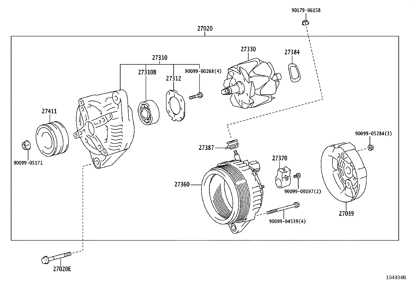 27060-17270 Alternator Assy Toyota | YoshiParts