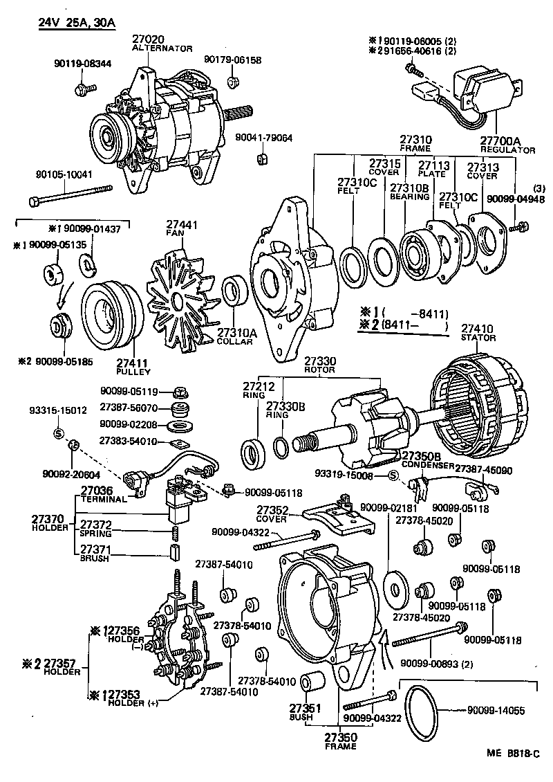 27700-57090 Regulator Assy, Generator Toyota | YoshiParts