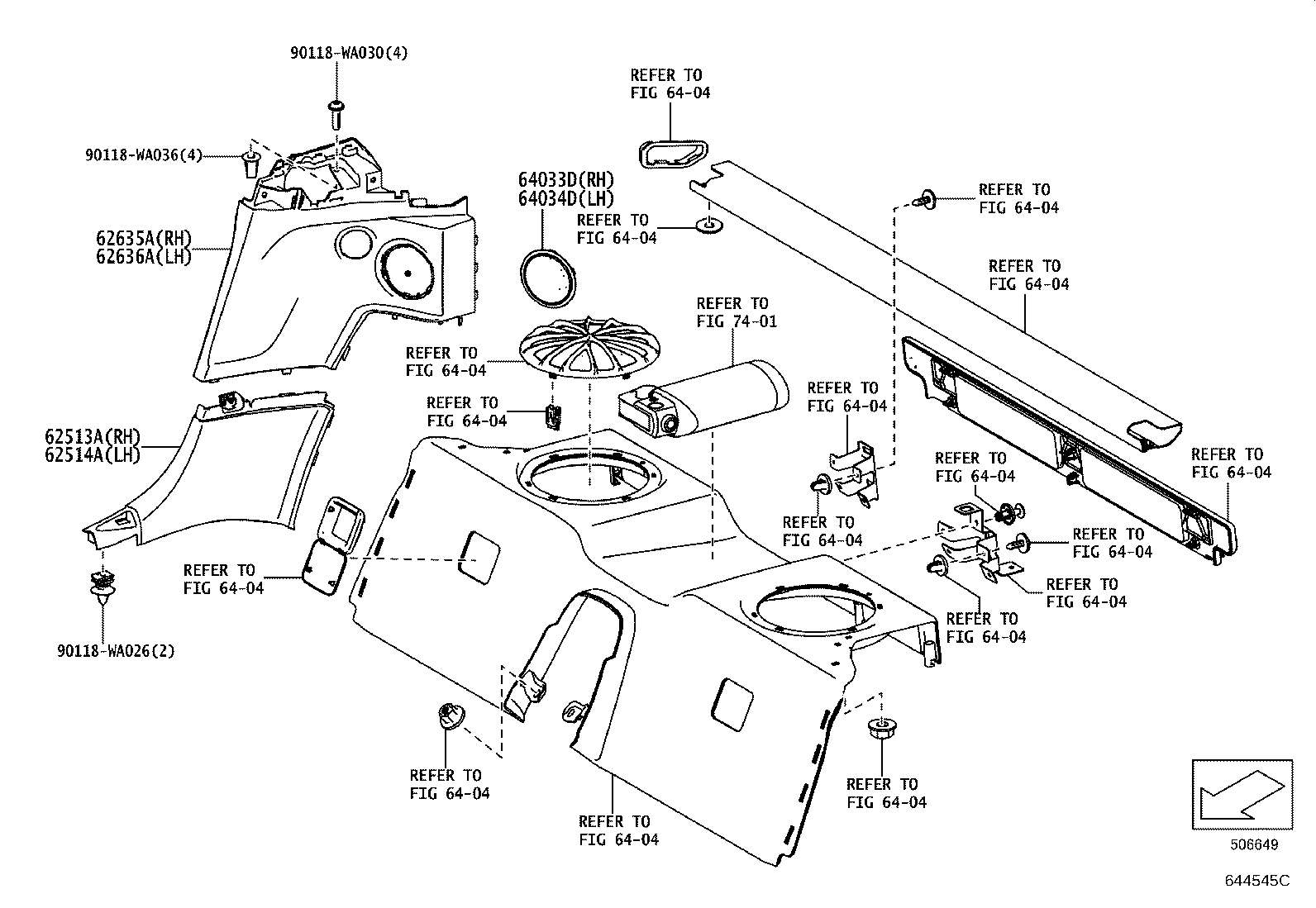 67651-WAA02 Grille Sub-Assy, Rear Speaker, Rh Toyota | YoshiParts