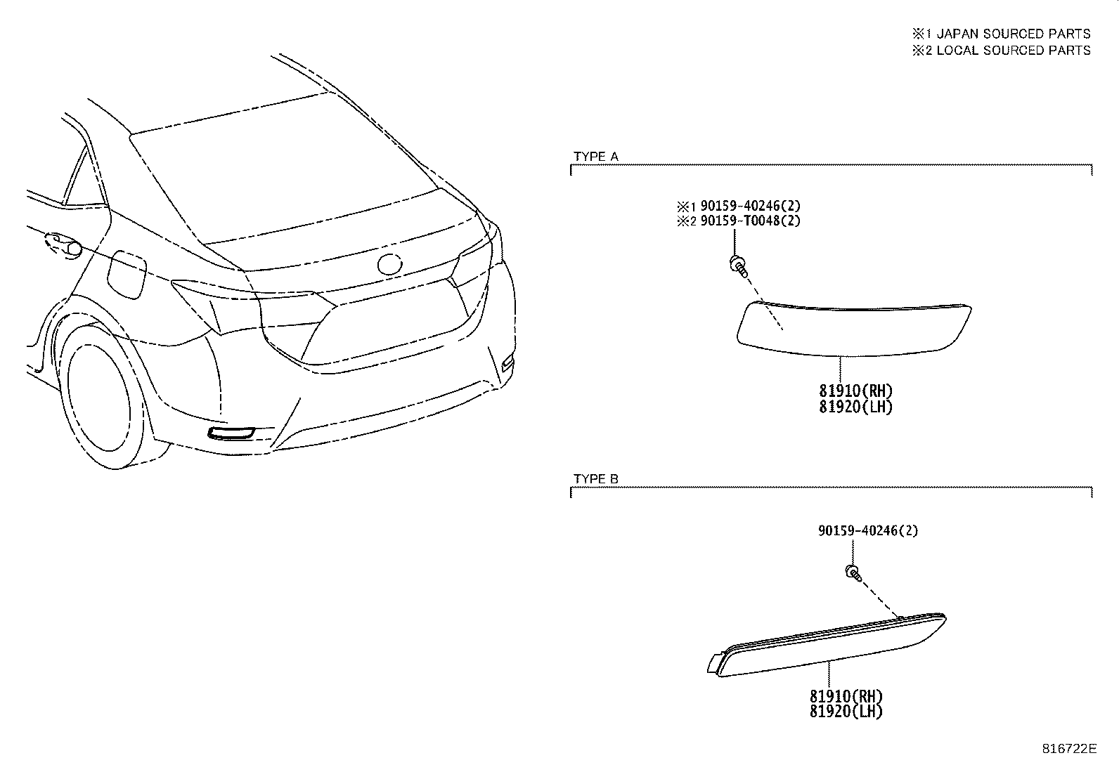 81920-02110 Reflector Assy, Reflex, Lh Toyota | YoshiParts