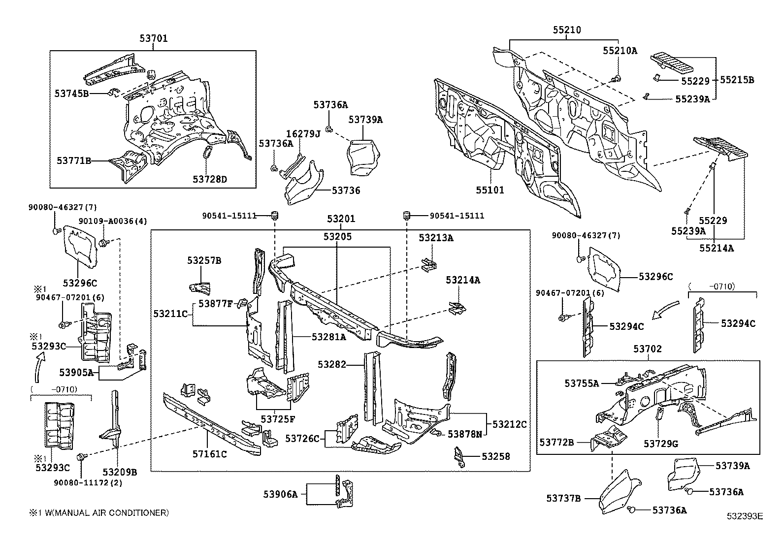 53737-0C030 Seal, Front Fender Apron, Lh Toyota | YoshiParts