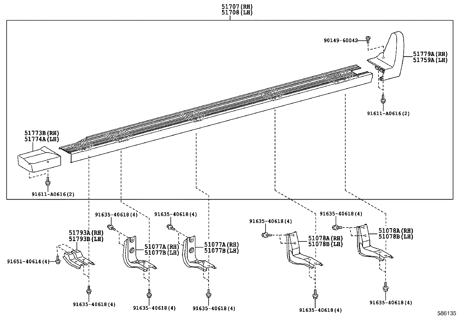 51770-60062 Step Assy, Rh Toyota | YoshiParts