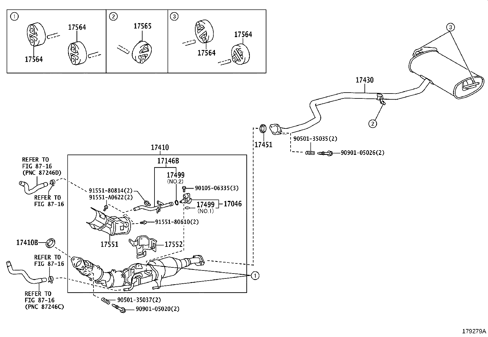 17046-21032 Actuator Sub-Assy, Exhaust Pipe Gas Control Toyota | YoshiParts