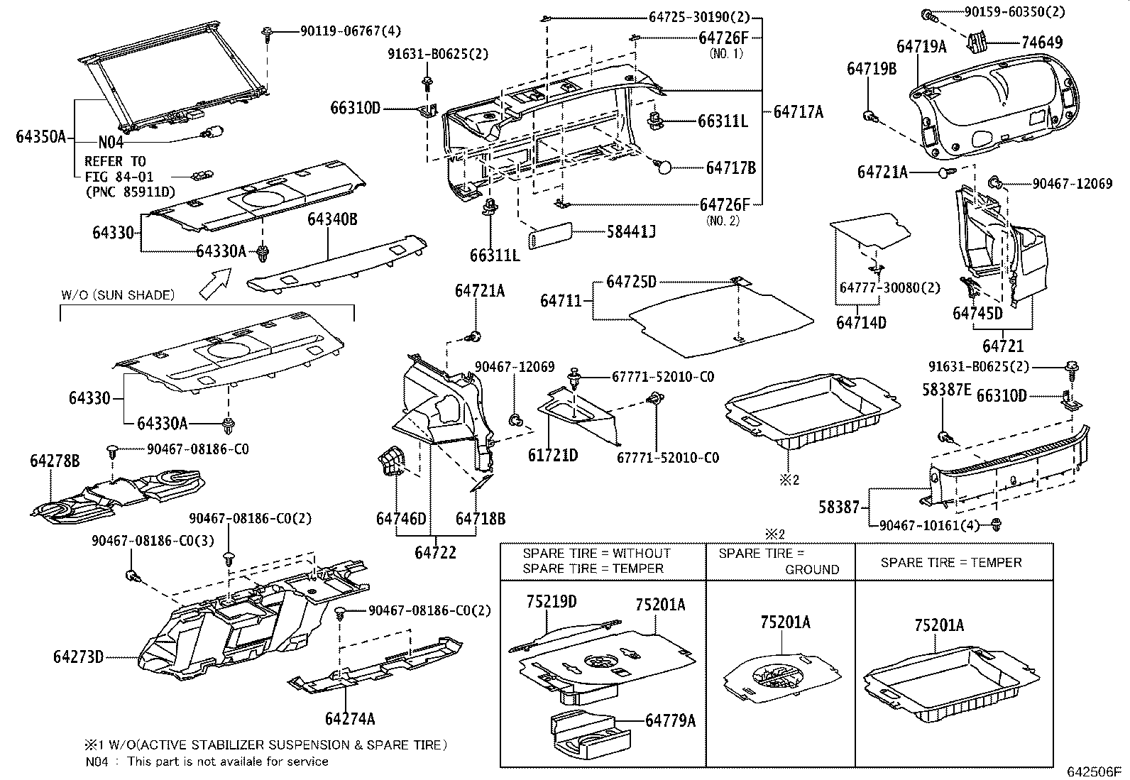64330-30C50-A1 Panel Assy, Package Tray Trim Lexus | YoshiParts