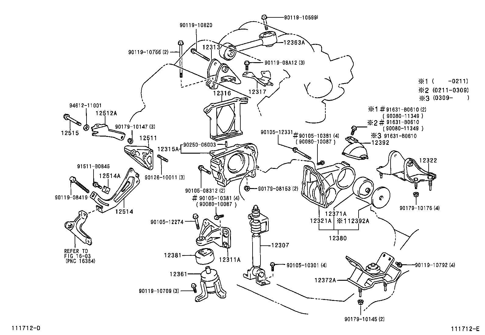 12372-0A030 Insulator, Engine Mounting, Lh(For Transverse Engine ...