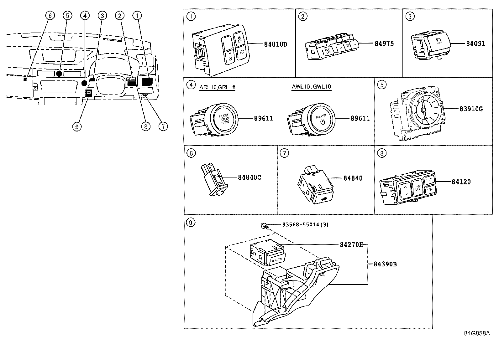 84010-30G00 Control & Panel Assy, Integration Lexus | YoshiParts