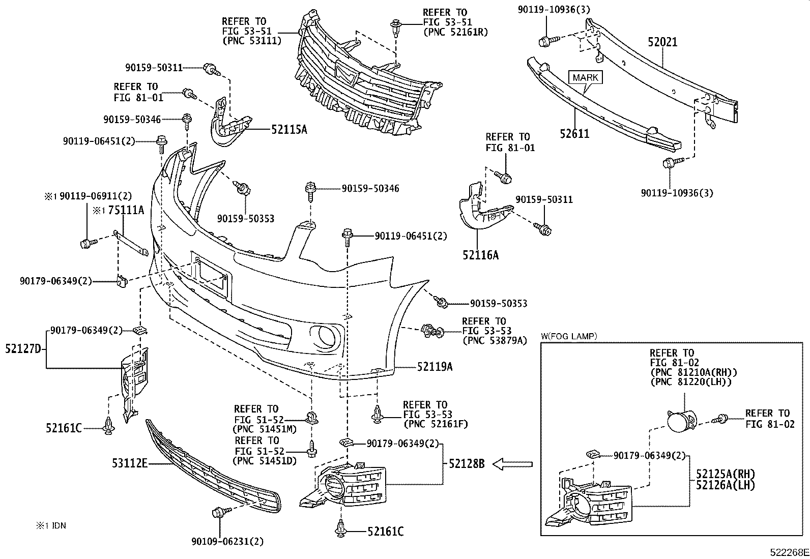 52119-2J924 Cover, Fr Bumper L/Color Toyota | YoshiParts