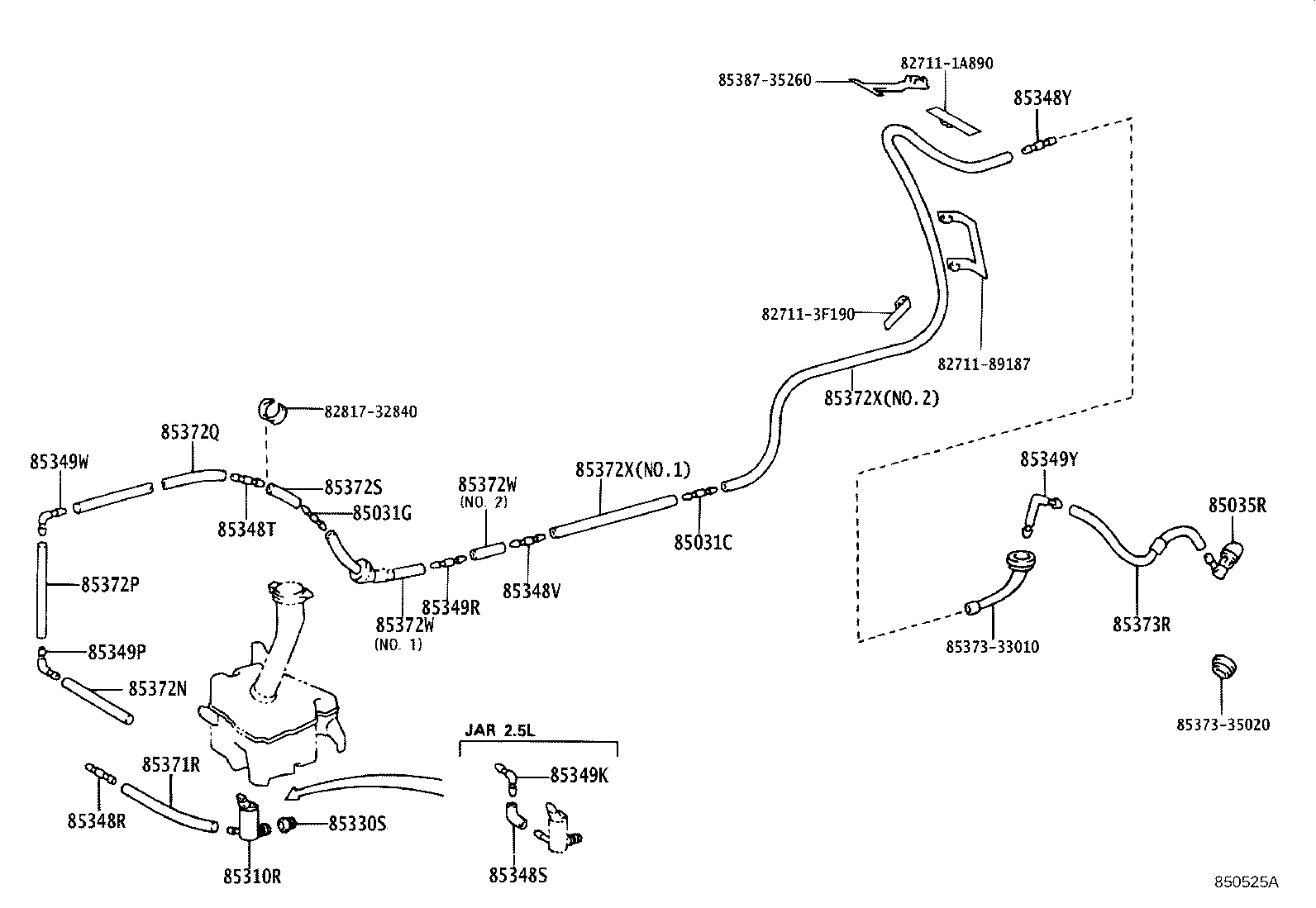 82817-32840 Protector, Wiring Harness, No.1 Toyota | YoshiParts