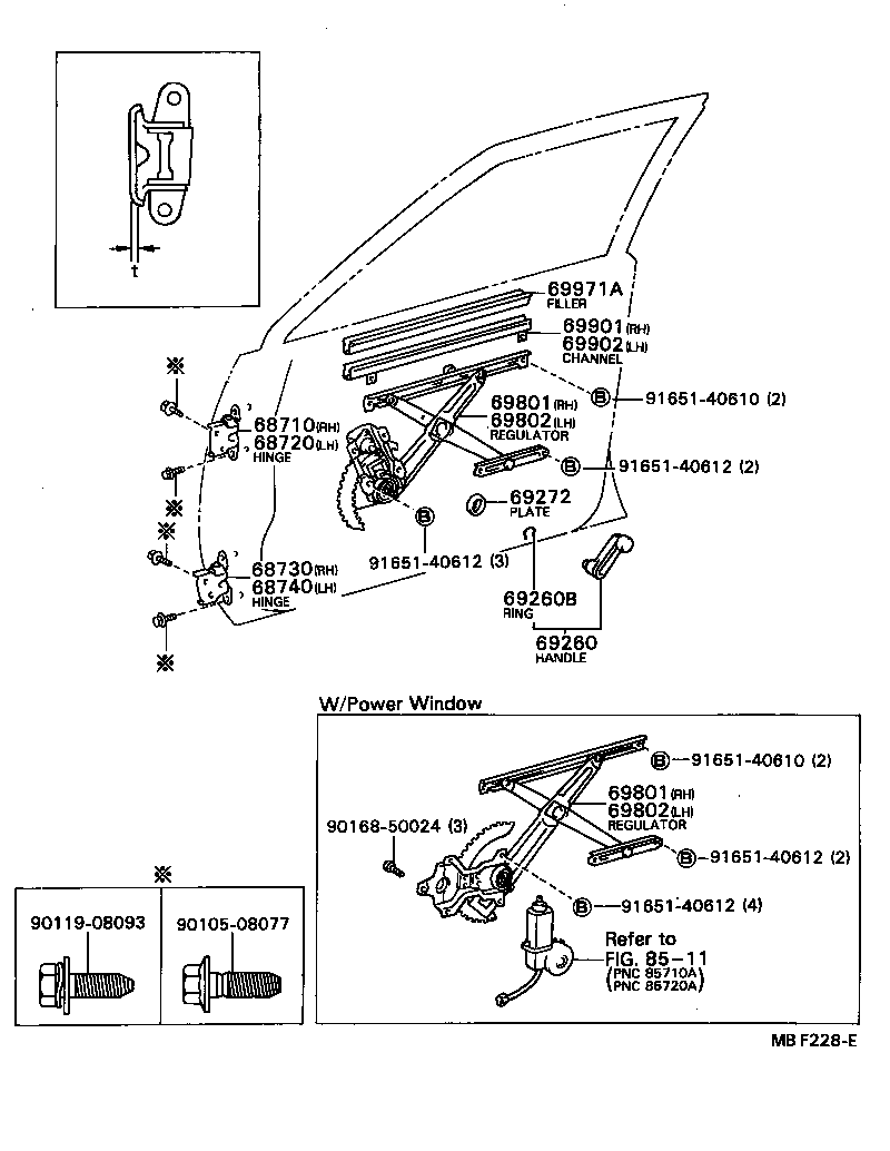 69260-12010-46 Handle Assy, Door Window Regulator Toyota | YoshiParts