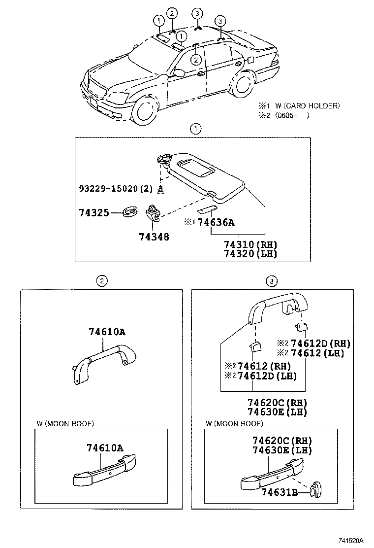 74348-12040-A3 Holder, Visor Toyota | YoshiParts