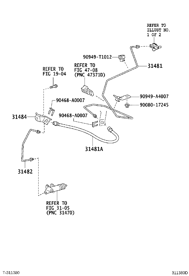 90947-02F94 Hose, Flexible(For Rear Rh) Toyota | YoshiParts