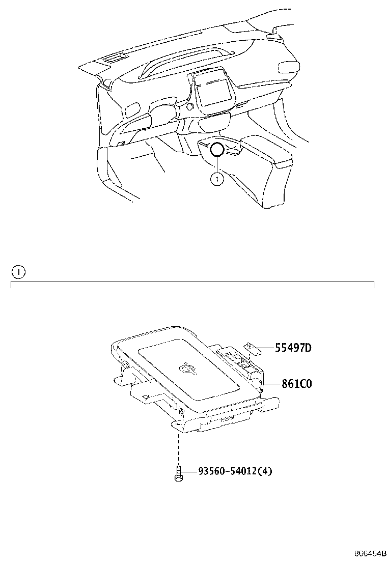 861C0-47011-C0 Cradle Assy, Mobile Wireless Charger Toyota | YoshiParts