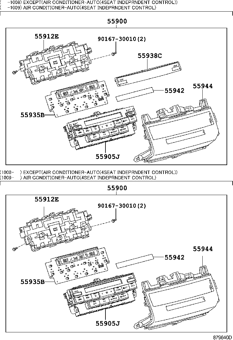 55900-60G01 Control Assy, Air Conditioner Toyota | YoshiParts