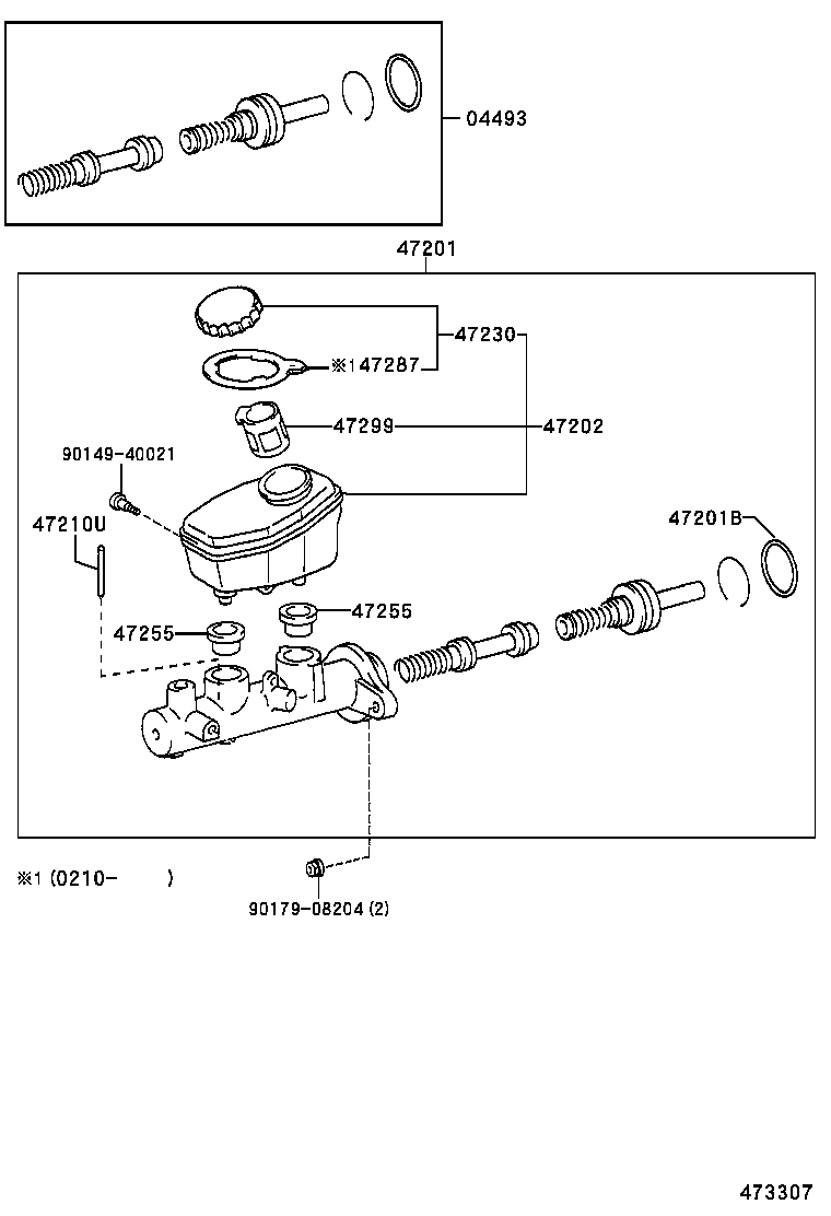 04493-2A030 Cylinder Kit, Brake Master Toyota | YoshiParts