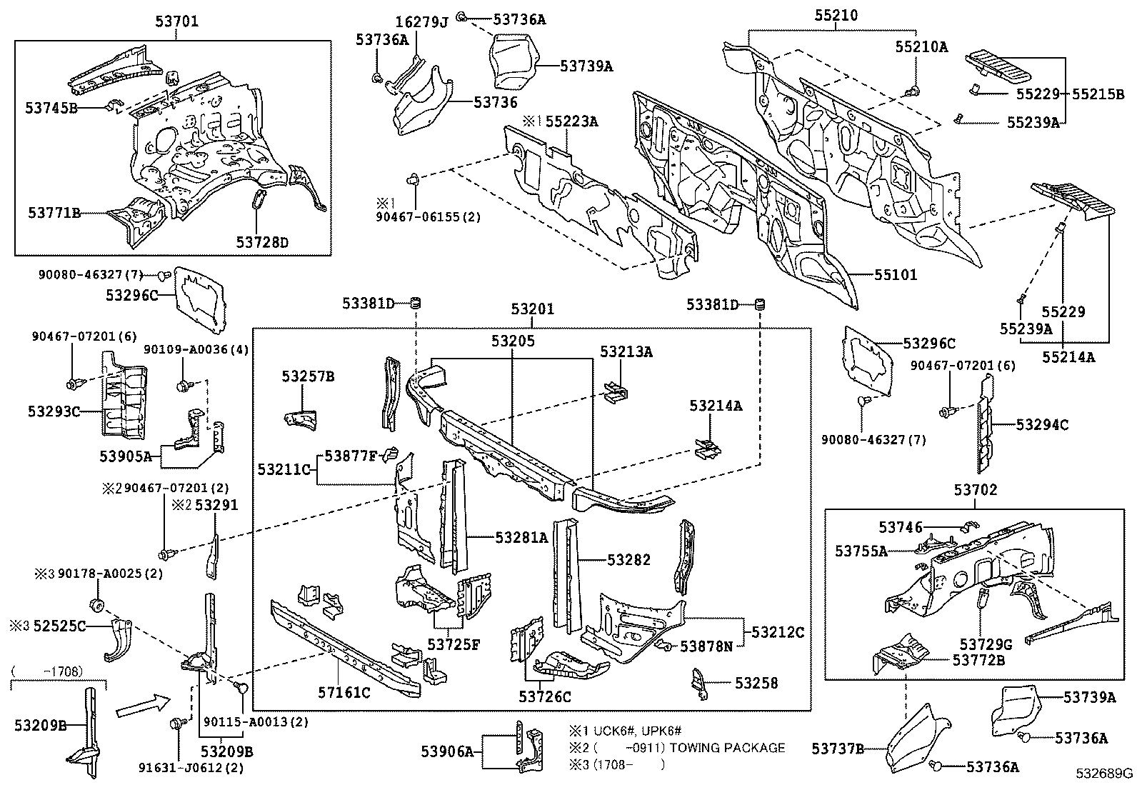 53737-0C030 Seal, Front Fender Apron, Lh Toyota | YoshiParts
