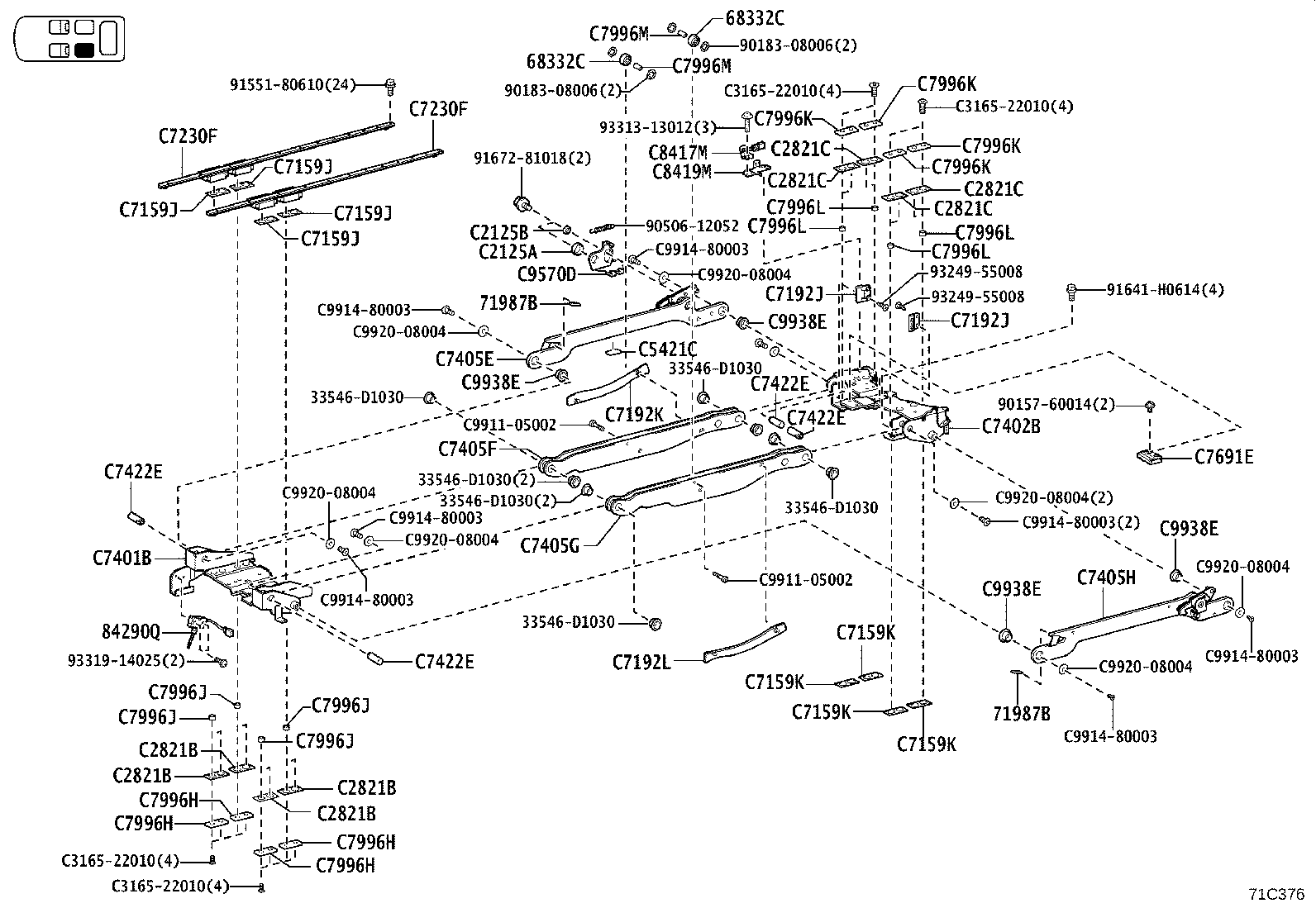 93319-14025 Screw Toyota | YoshiParts