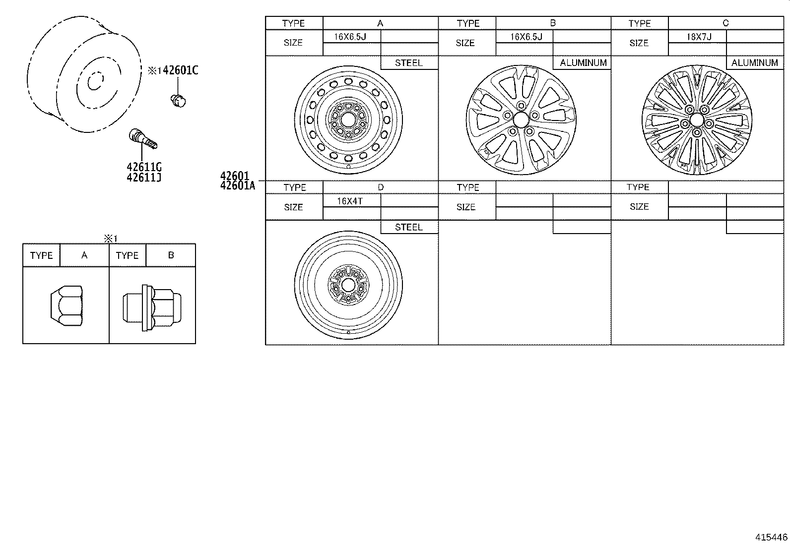 42611-52B80 Wheel, Disc Toyota | YoshiParts