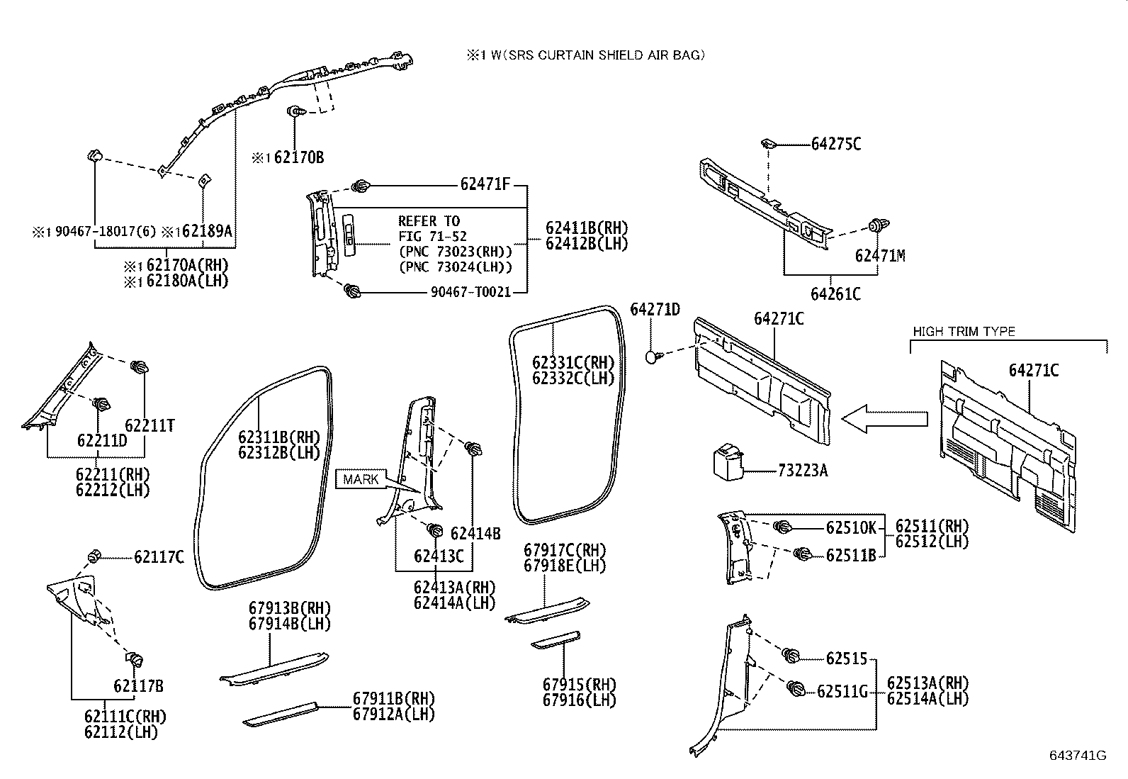 62511-0K370-B0 Board, Quarter Inside Trim, Rh Toyota | YoshiParts