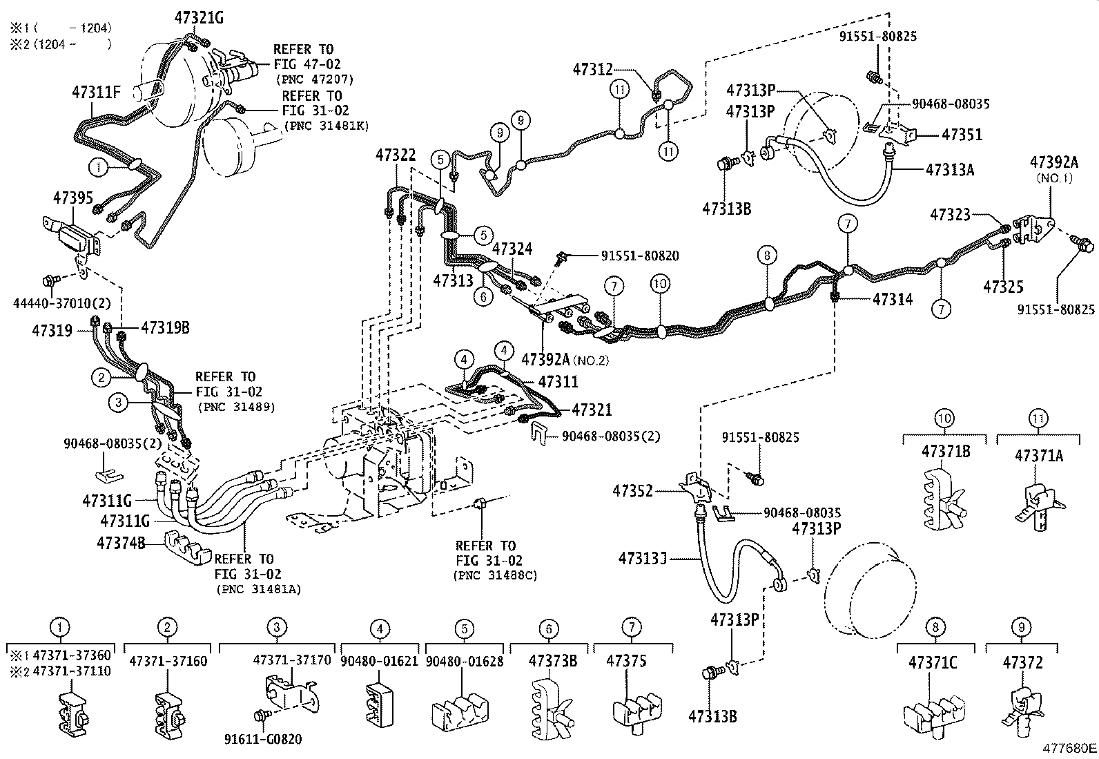 47312-37B30 Tube, Front Brake, No.2 Toyota | YoshiParts