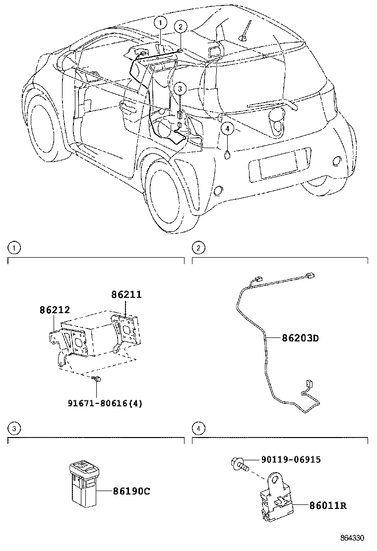 86211-74020 Bracket, Radio Receiver, A Toyota | YoshiParts