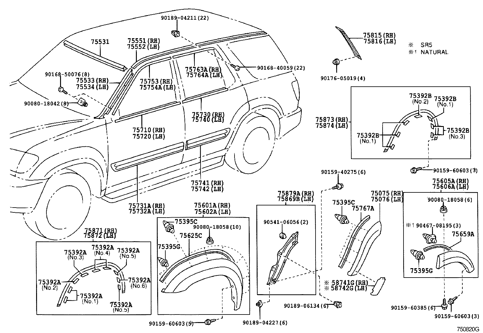 75533-0C030 Moulding, Windshield, Outside Rh Toyota | YoshiParts