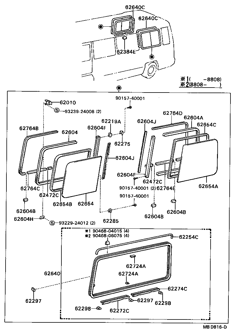 62370-90B01 Lock Assy, Side Window Toyota | YoshiParts