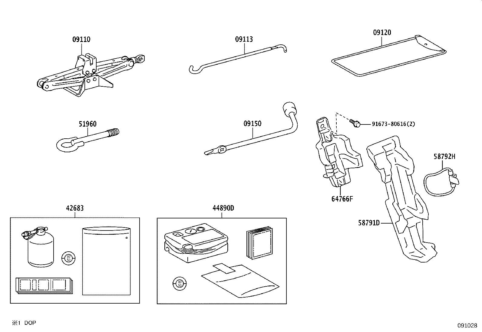 58791-K0040 Carrier, Jack Toyota | YoshiParts