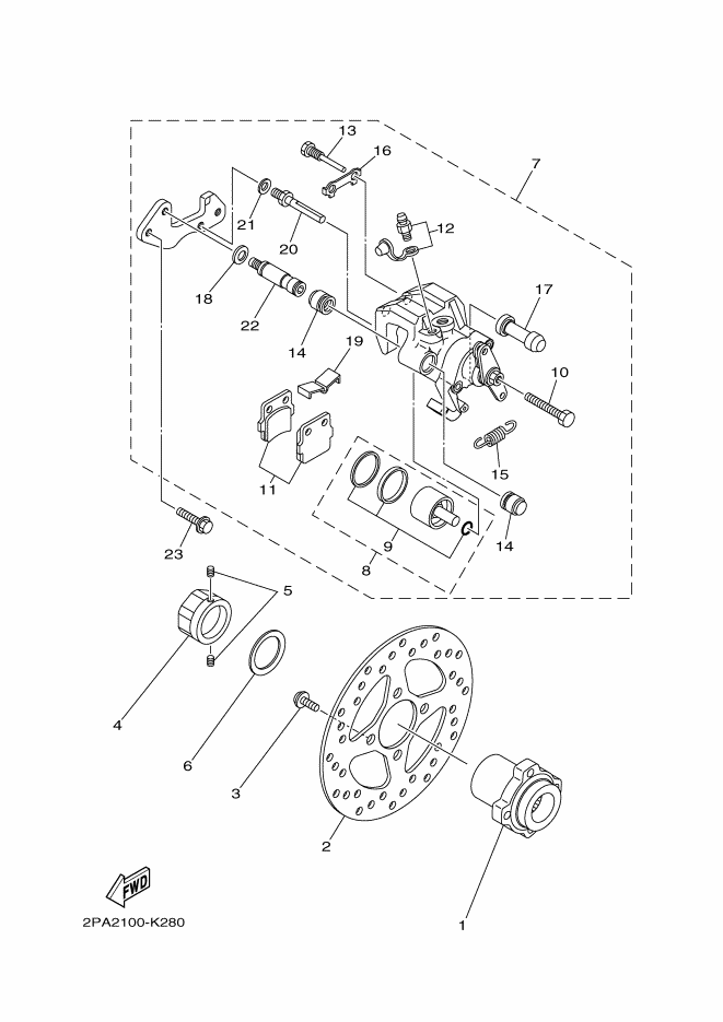 4D3-2582W-00-00 Disk, Rear Brake 2 Yamaha | YoshiParts