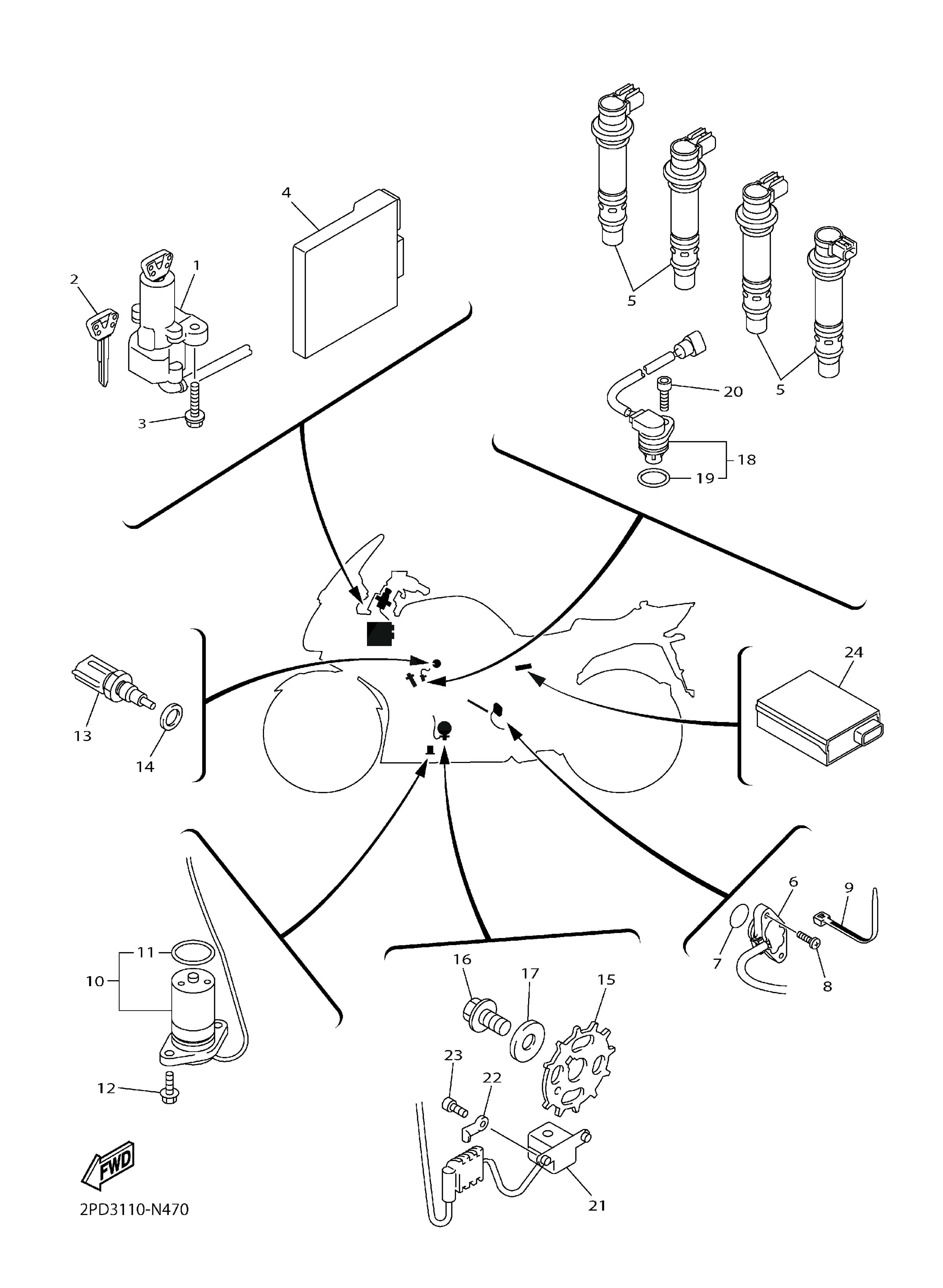 B88-82540-00-00 Neutral Switch Assy Yamaha | YoshiParts