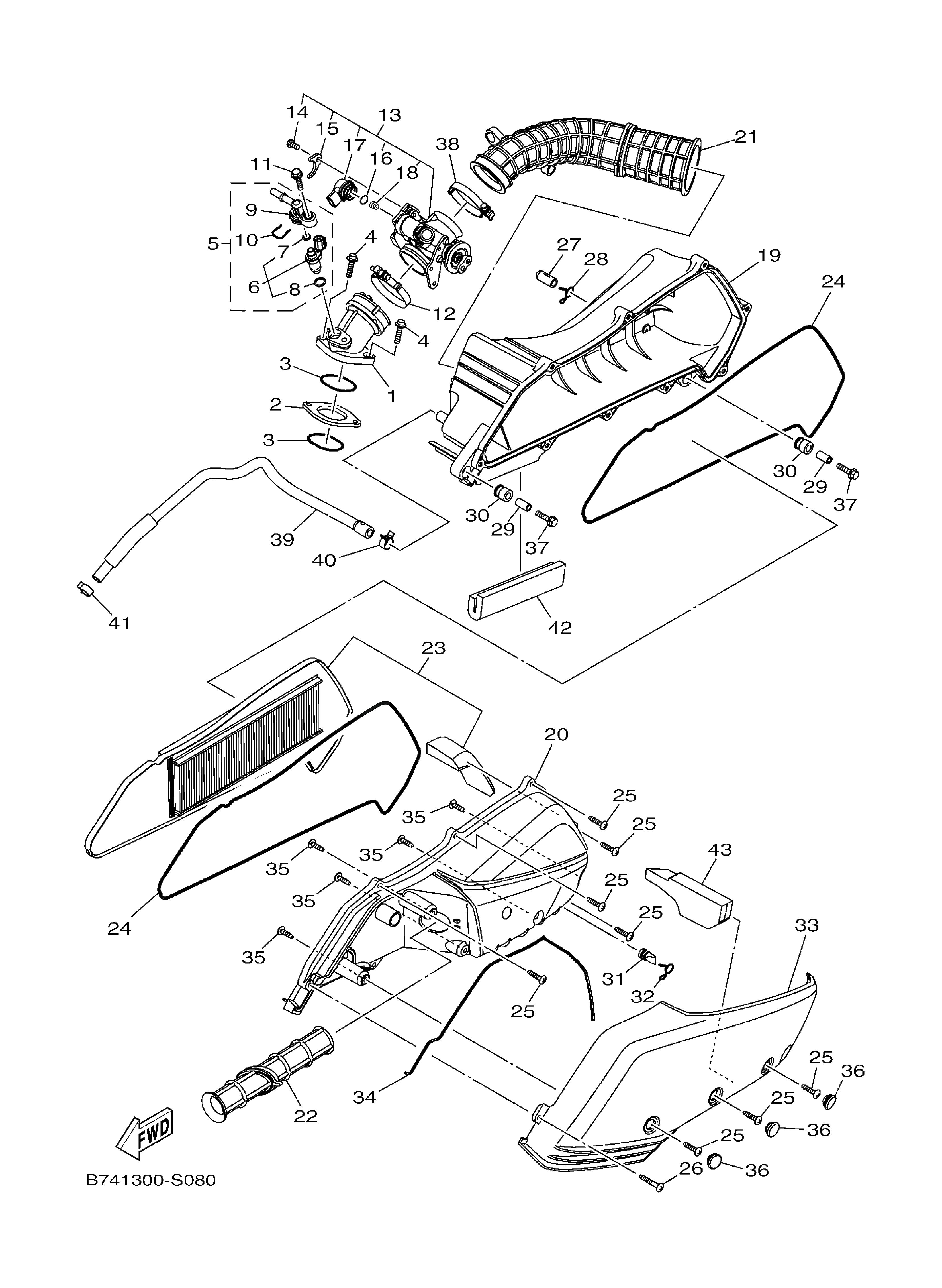 B74-E4412-00-00 Cap, Cleaner Case 1 Yamaha | YoshiParts