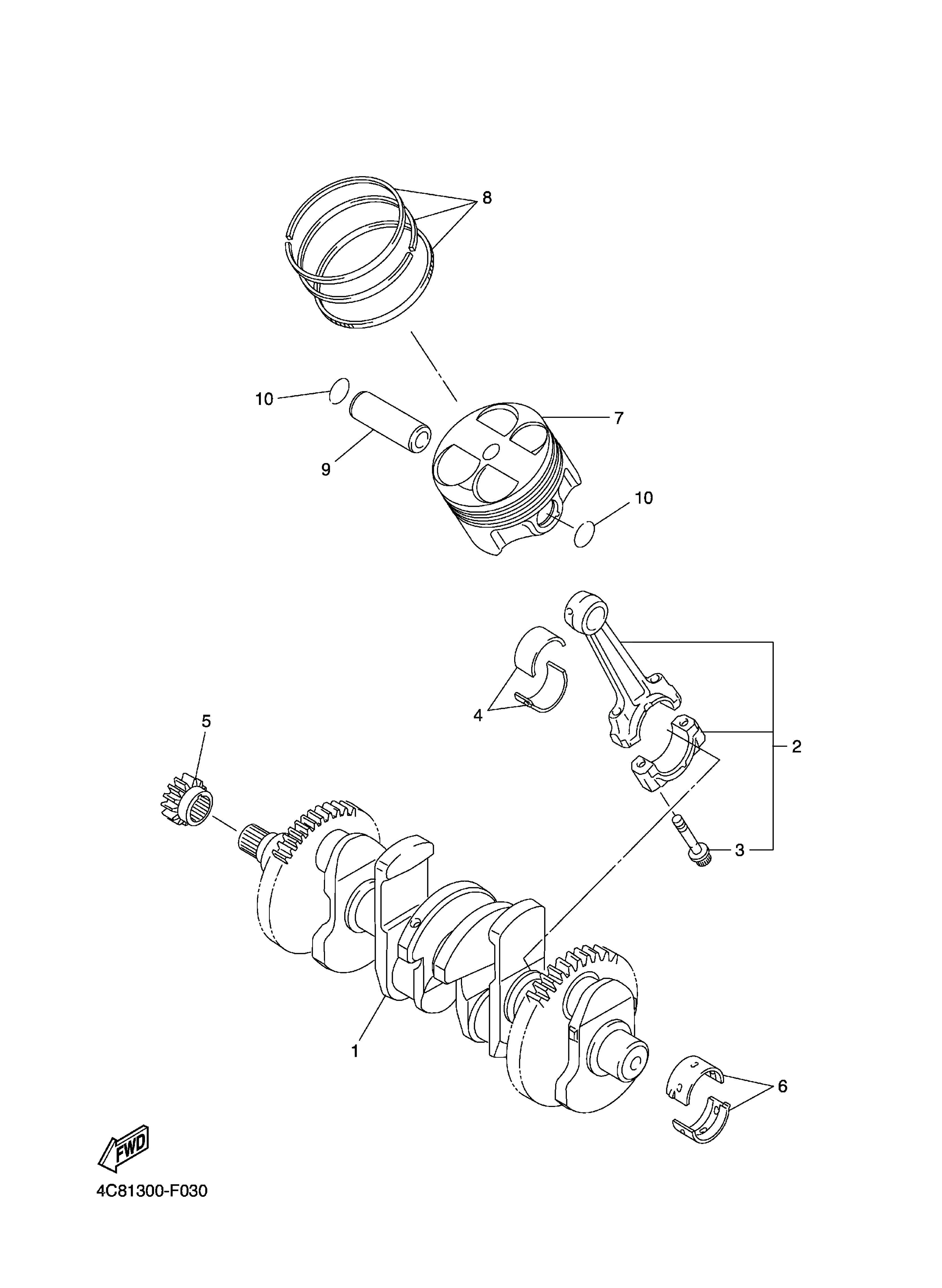 4C8-11656-30-00 Plane Bearing, Connecting Rod Yamaha | YoshiParts