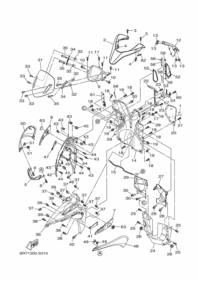 BB8-F8311-00-00 Leg Shield 1 Yamaha | YoshiParts