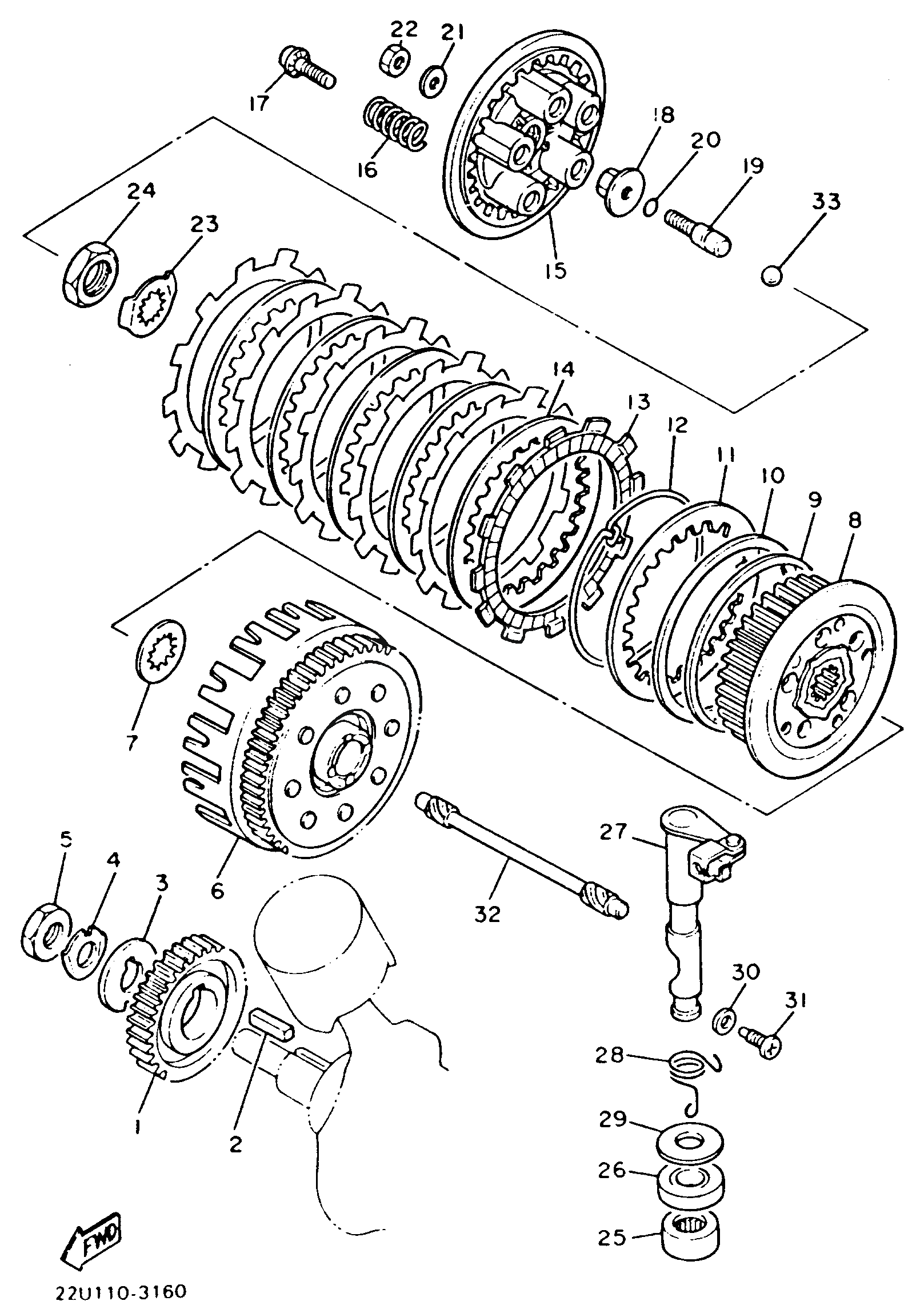 22U-16380-00-00 Push Lever Assy Yamaha | YoshiParts
