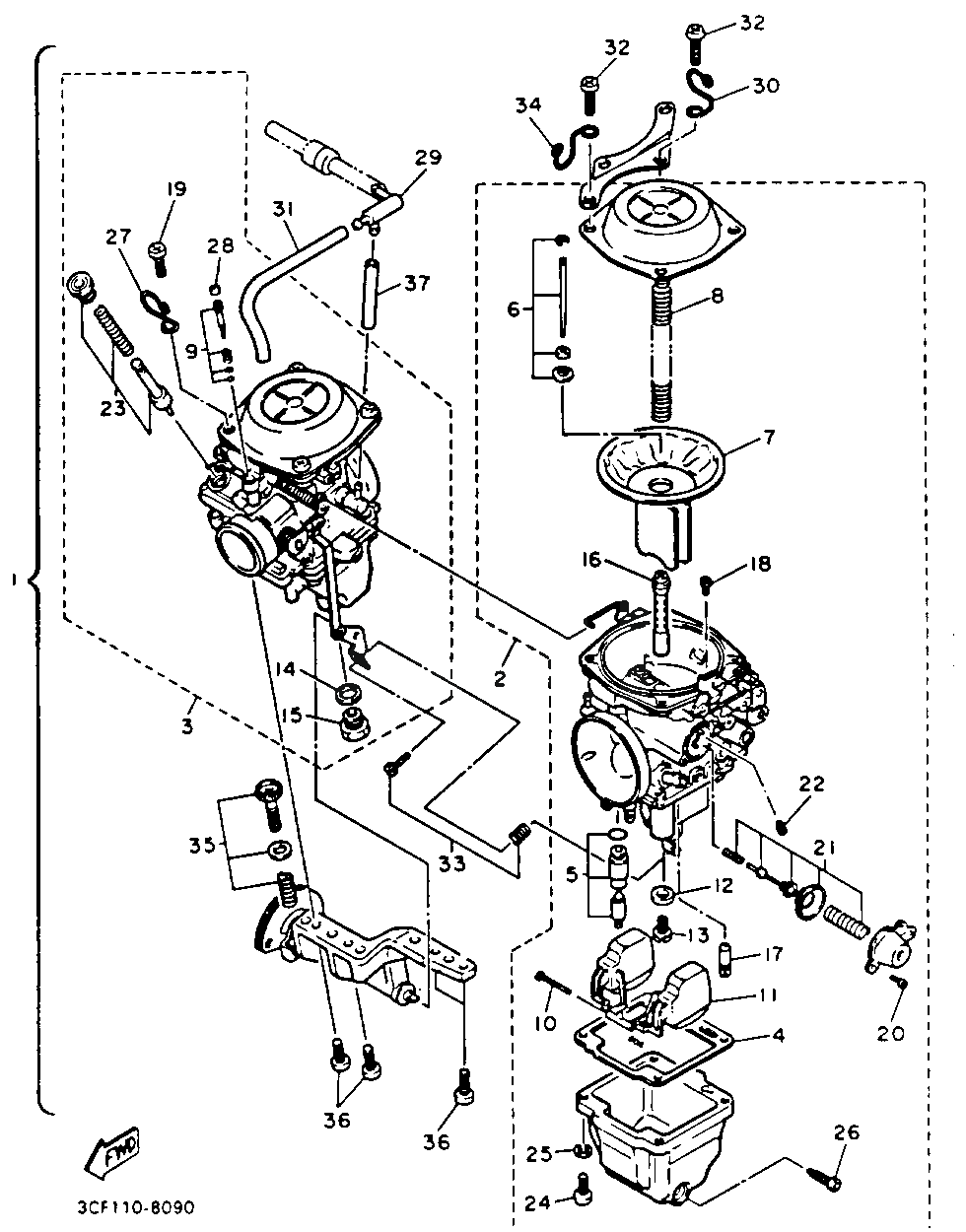 3CF-1410A-00-00 Starter Set Yamaha | YoshiParts