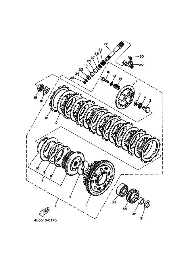 1J7-16385-00-00 Ring, Clutch Boss Yamaha | YoshiParts