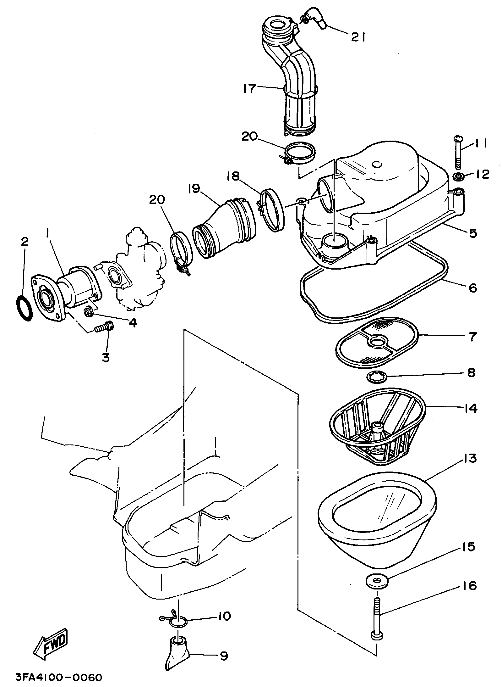 3FA-14437-00-00 Duct Yamaha | YoshiParts