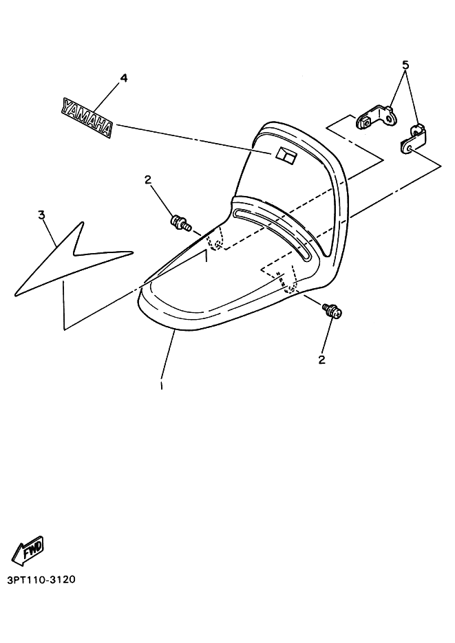 99244-00020-00 Emblem (Yamaha-3Jm) Yamaha | YoshiParts