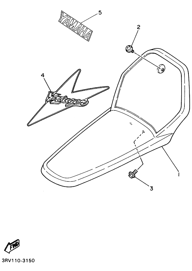 99244-00020-00 Emblem (Yamaha-3Jm) Yamaha | YoshiParts