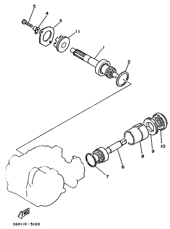 3L5-17410-00-00 Main Axle Comp. (15T) Yamaha | YoshiParts
