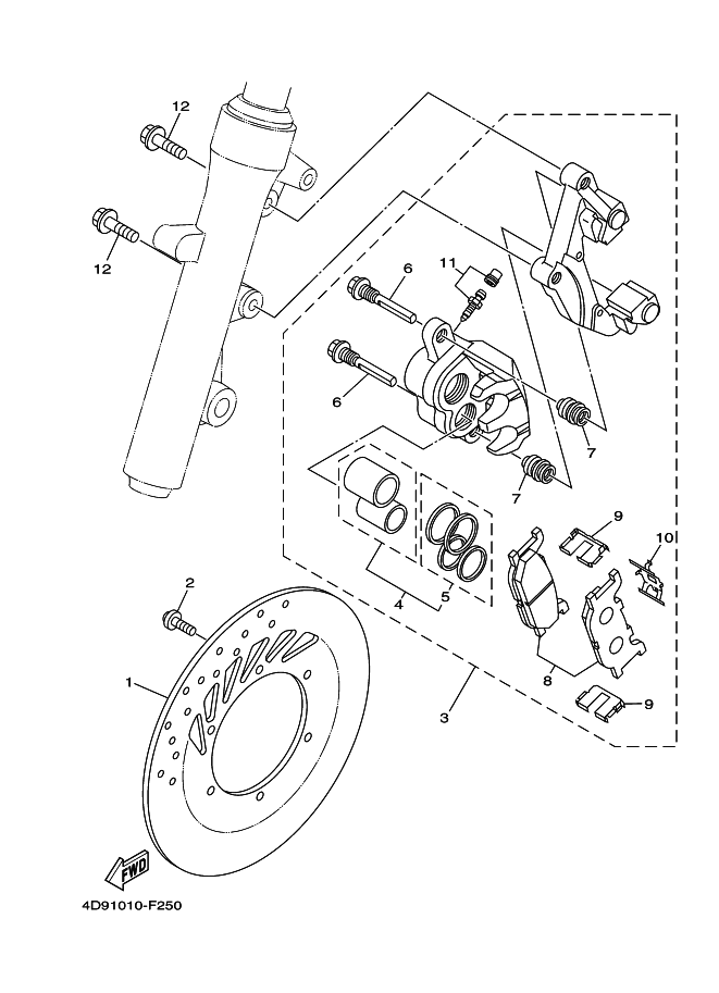 4FU-W0047-00-00 Caliper Seal Kit Yamaha | YoshiParts