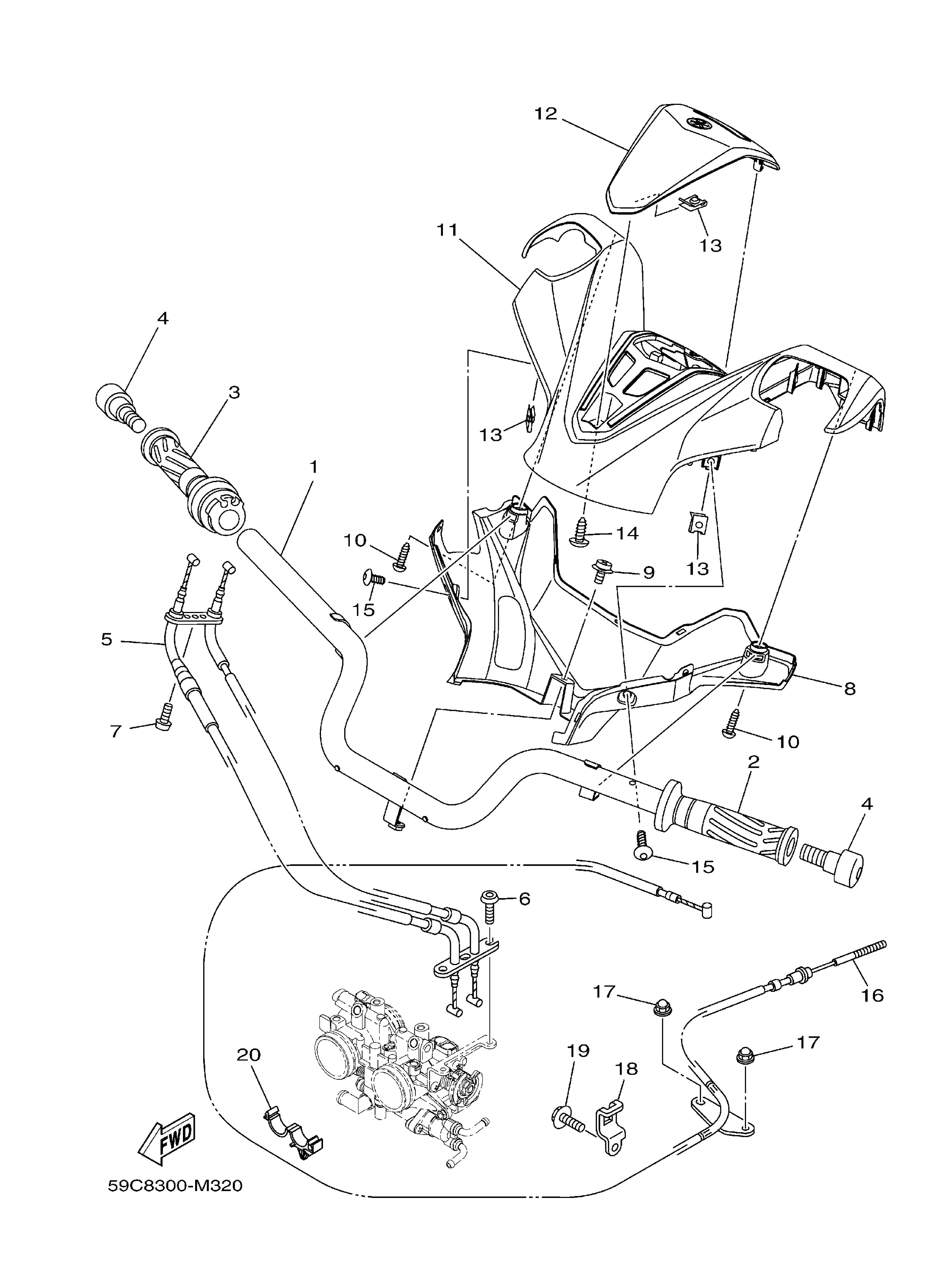 5GJ-26246-00-00 End, Grip Yamaha | YoshiParts