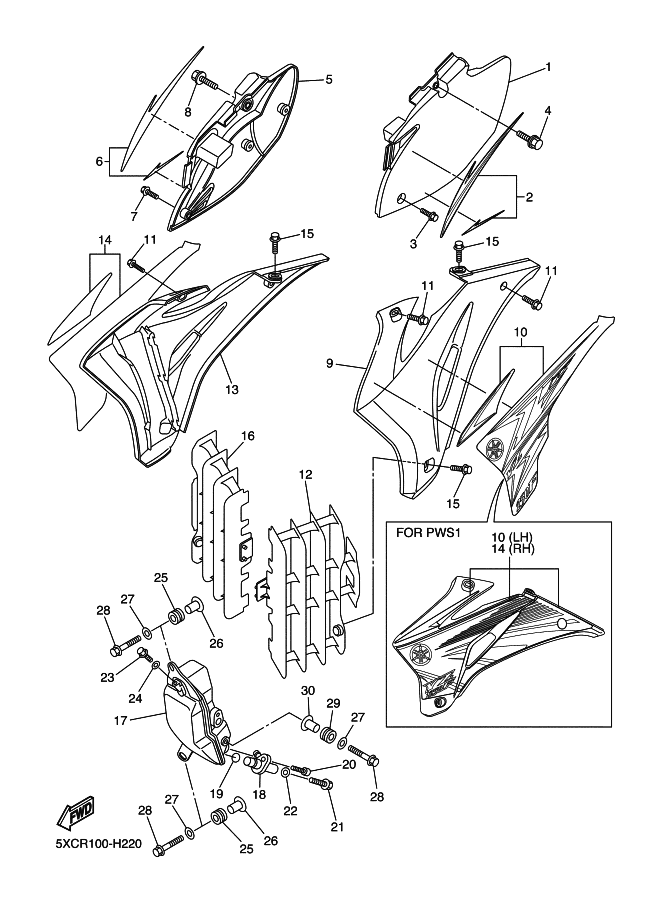 2S2-2172A-70-00 Panel 1 Yamaha | YoshiParts