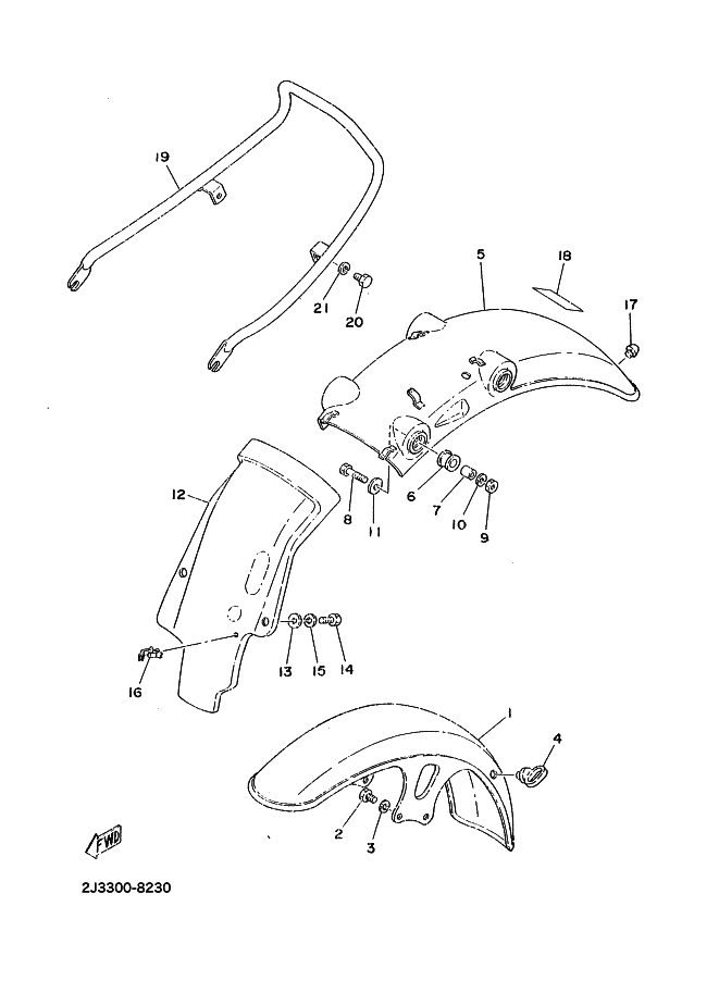 2J2-21510-00-93 Fender, Front Yamaha | YoshiParts
